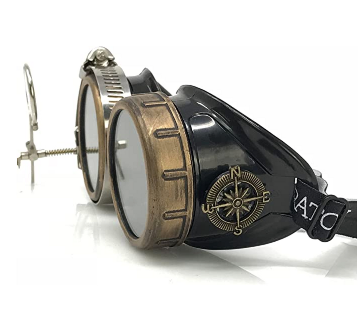 Steampunk Goggles with magnifying loupes crystal clear spiral ...